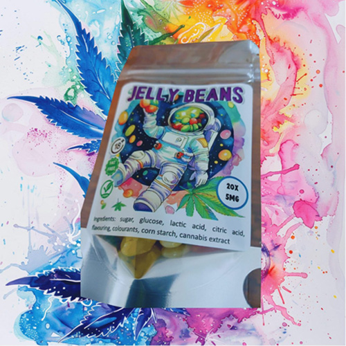 Vegan Gummies - Jelly Beans 100mg (20x5mg) | Cannamart