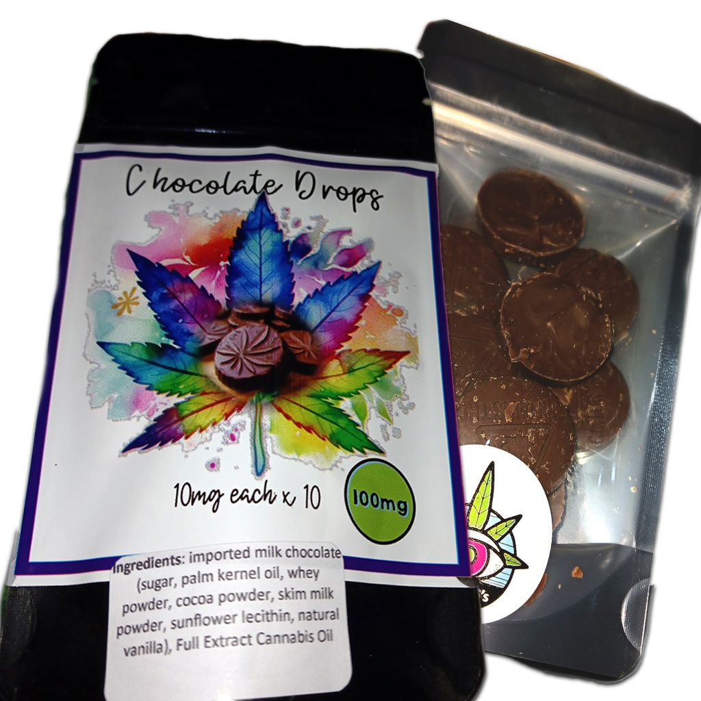Chocolate Drops 100mg (10 Packs) | Cannamart