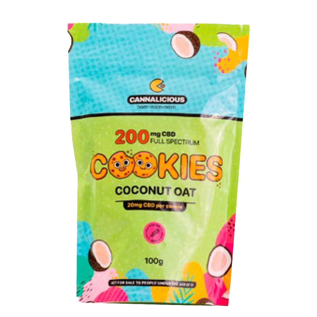 Cannalicious Cookies Coconut Oat 200mg (10x20mg) | Cannamart