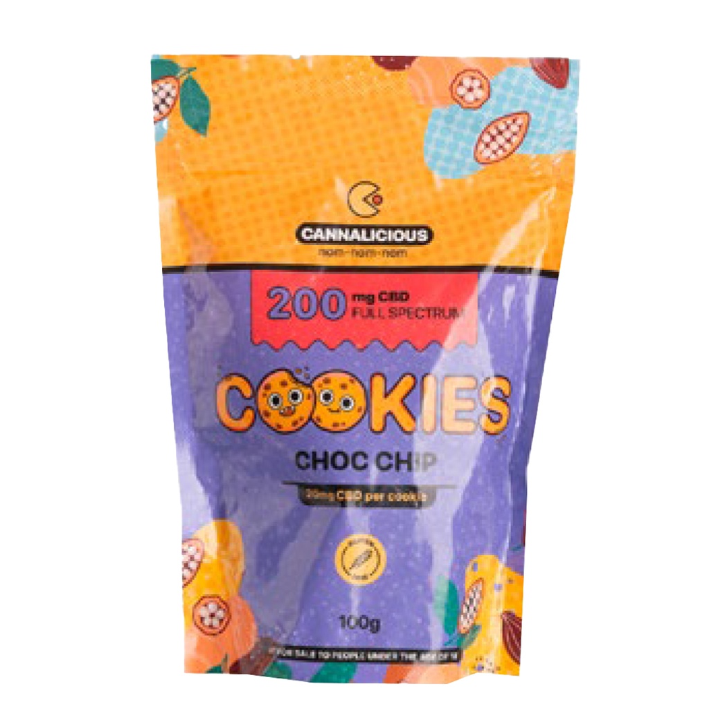Cannalicious Cookies Choc Chip 200mg (10x20mg) | Cannamart