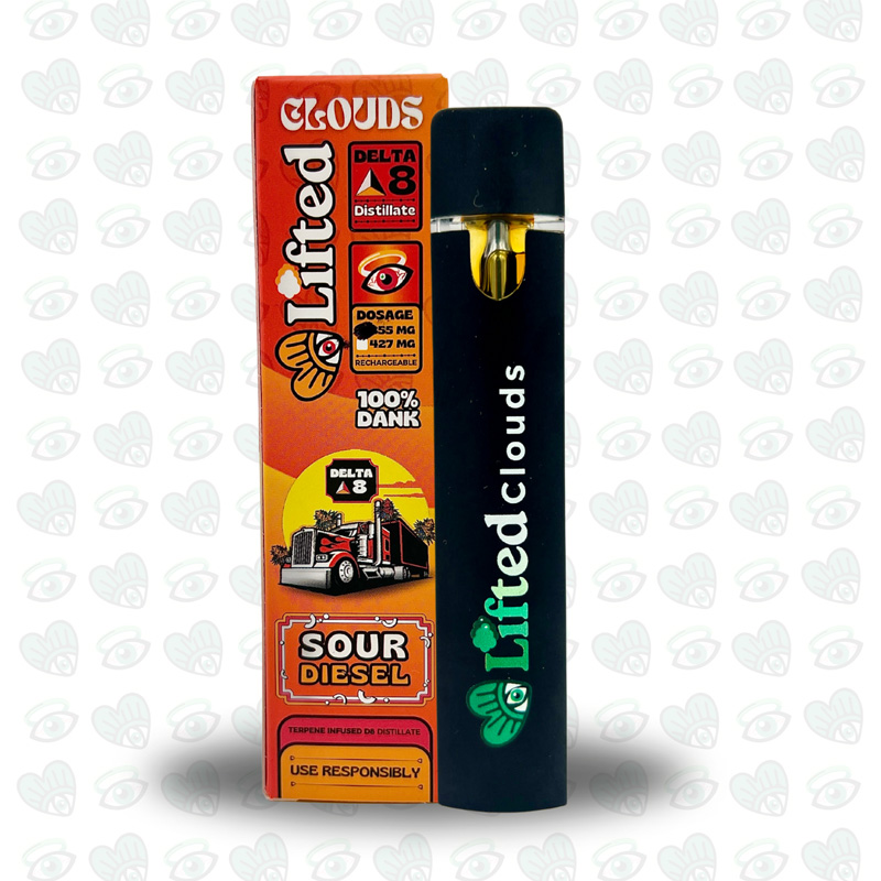 Lifted Delta 8 Disposable Vape 1ml - Sour Diesel (Sativa) | Cannamart