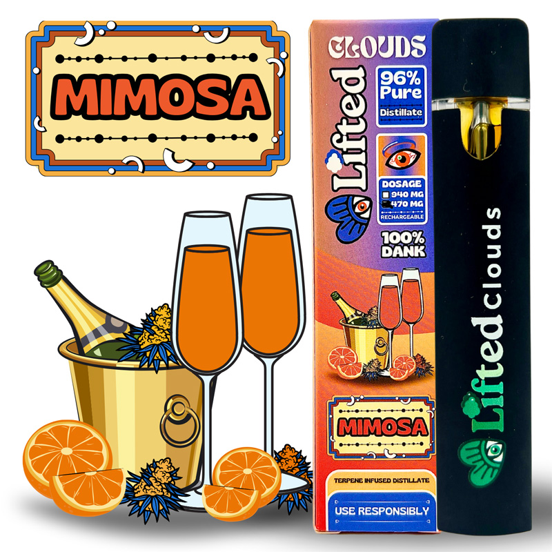 Lifted Delta 9 Disposable Vapes - Mimosa (Hybrid) | Cannamart