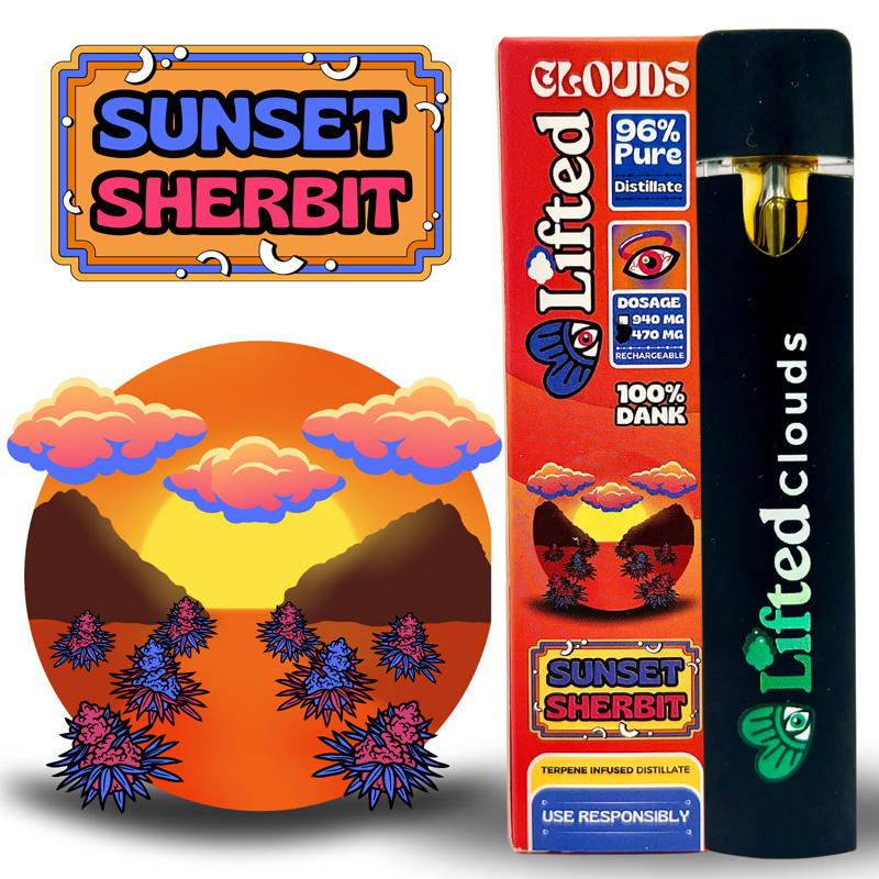 Lifted Delta 9 Disposable Vapes - Sunset Sherbet (Indica) | Cannamart